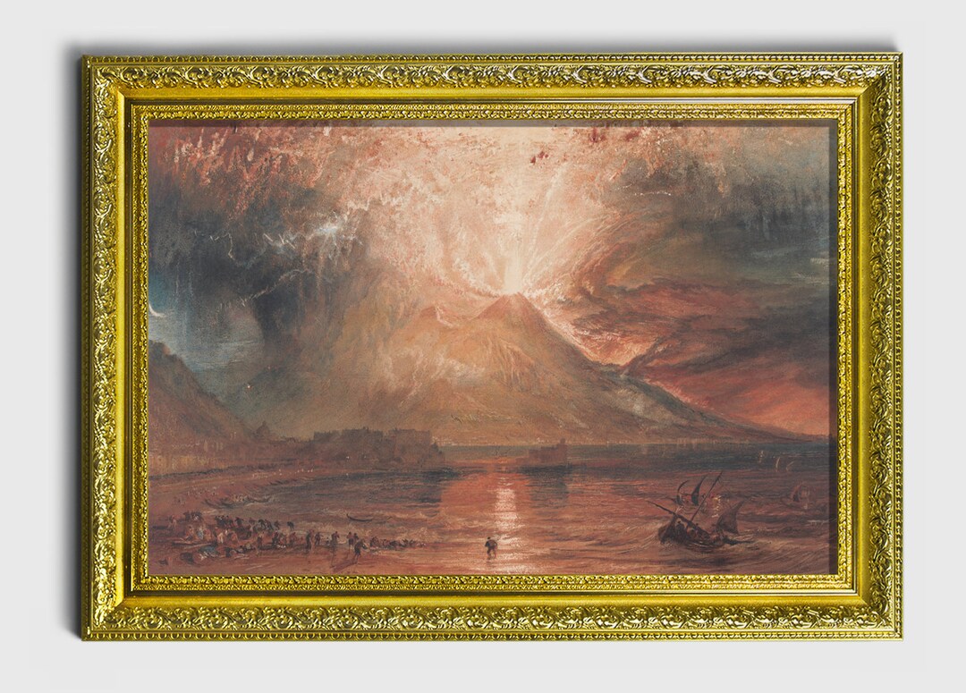 Eruption of Vesuvius, Art Reproduction, Classic English Romanticism Art ...