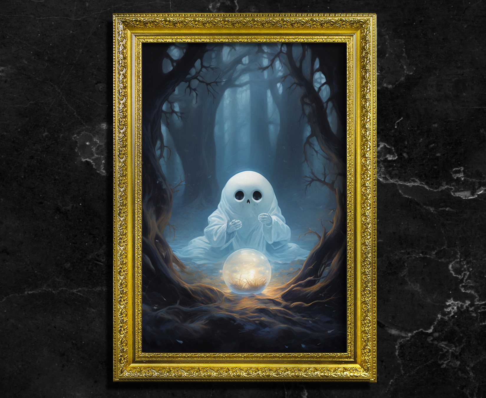 Fortune Teller Ghost, Oil Painting Fine Art Print, Art Poster Print ...