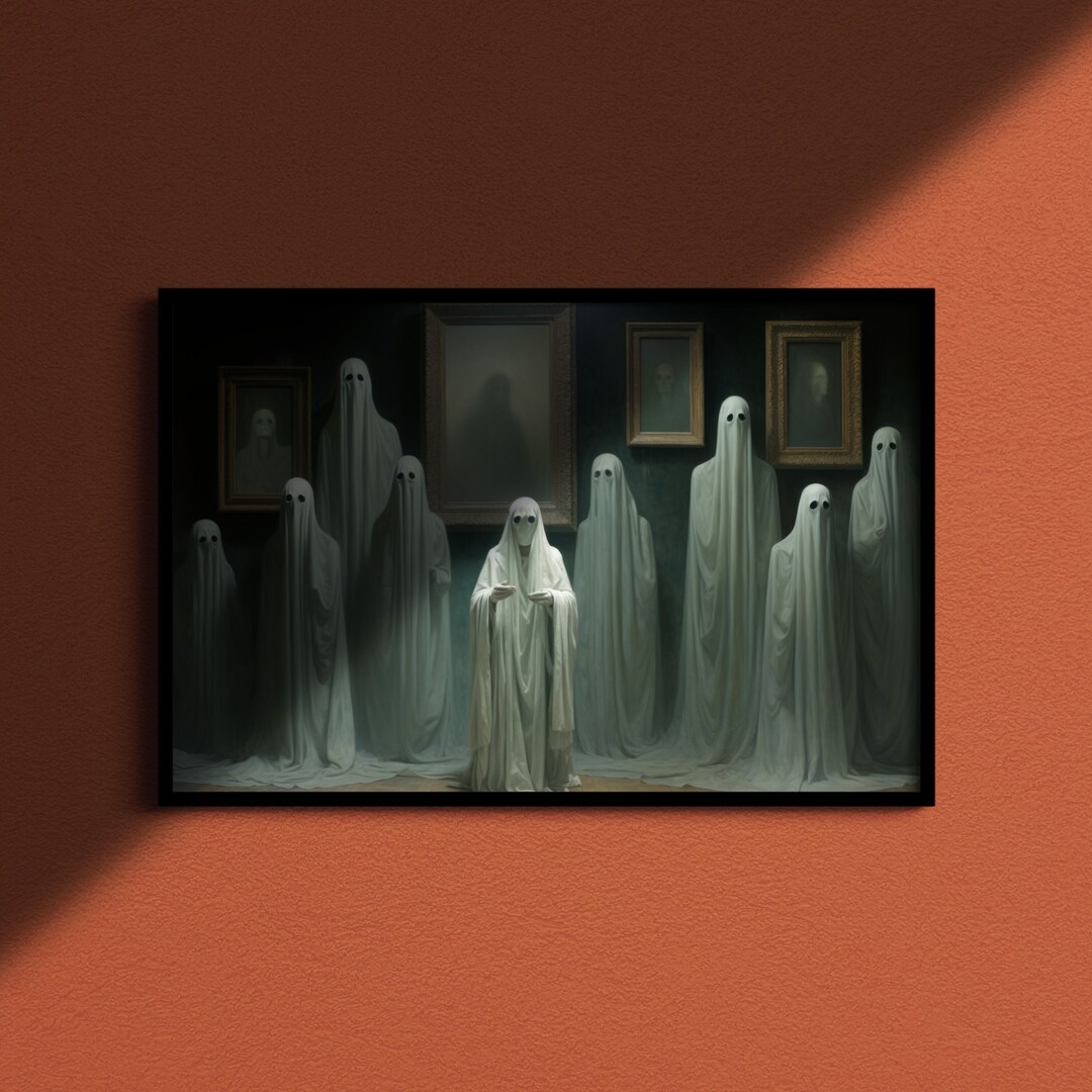 Ghost Family Reunion, Spooky Living Room Art, Dark Academia, Ghost Art ...