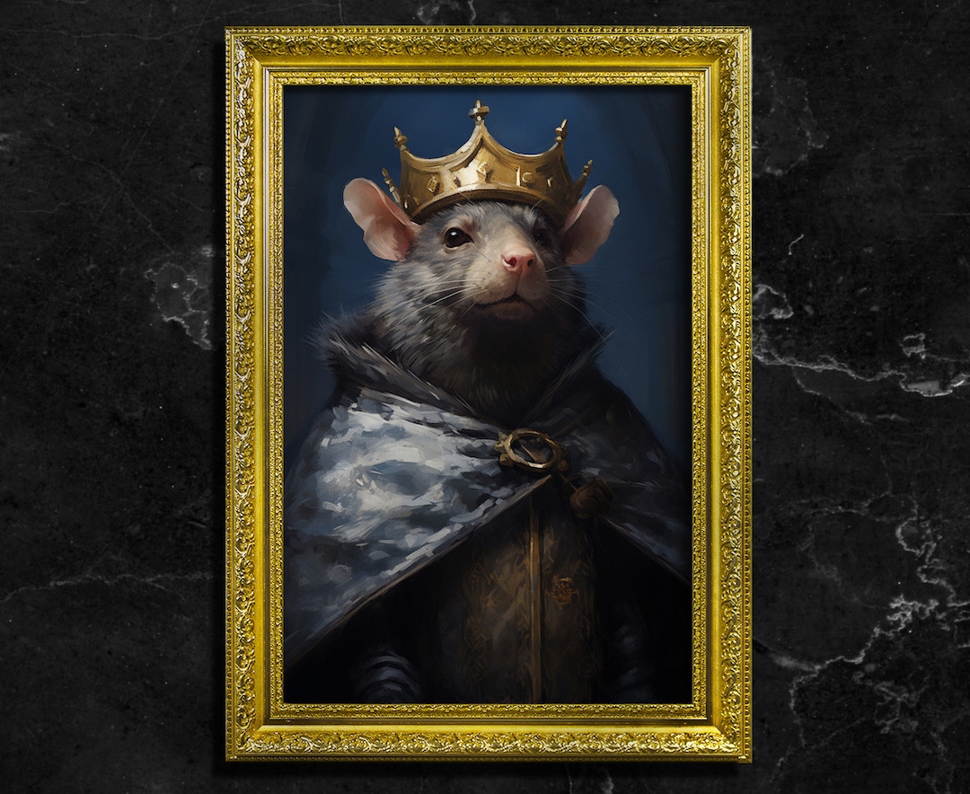 Rat Royalty, Oil Painting Fine Art Print, Art Poster Print, Home Decor ...