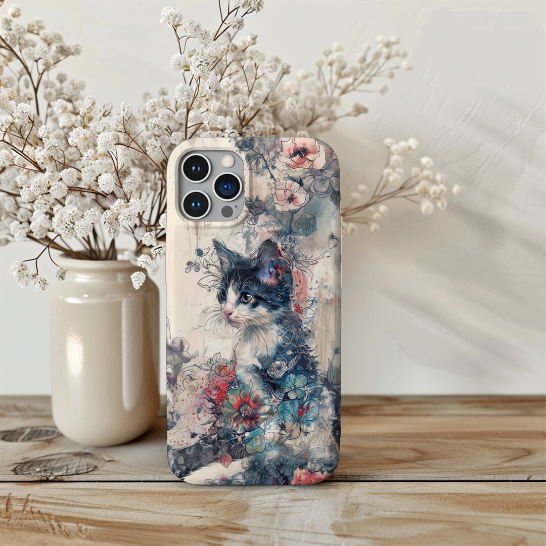Cat Phone Case, iPhone Casing, iPhone 15 Cat Case, Japanese Phone Case ...