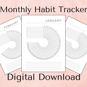 2024 Monthly Habit Tracker Printable PDF - Etsy