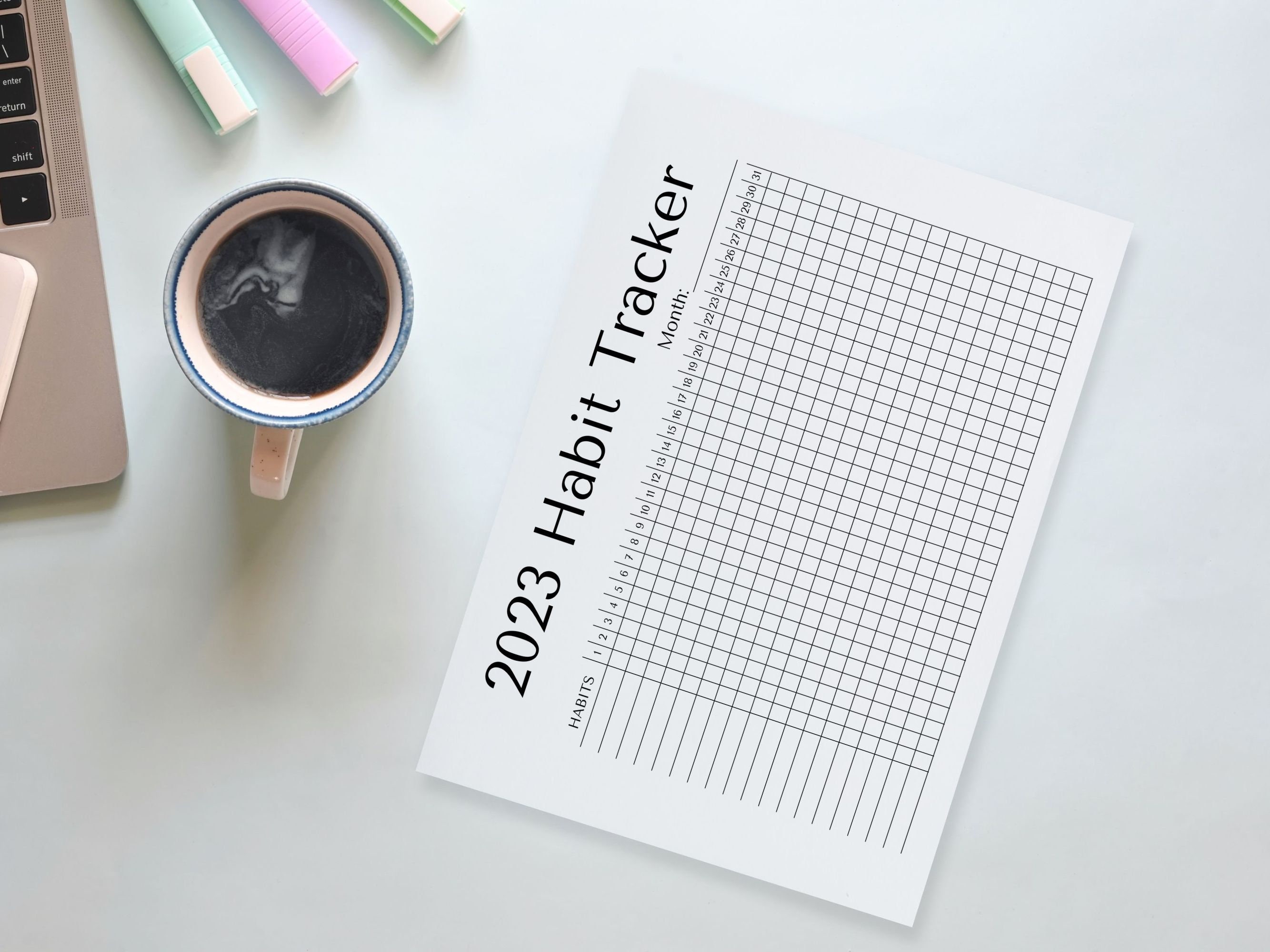 Printable Monthly Habit Tracker Digital Download A5 Letter - Etsy