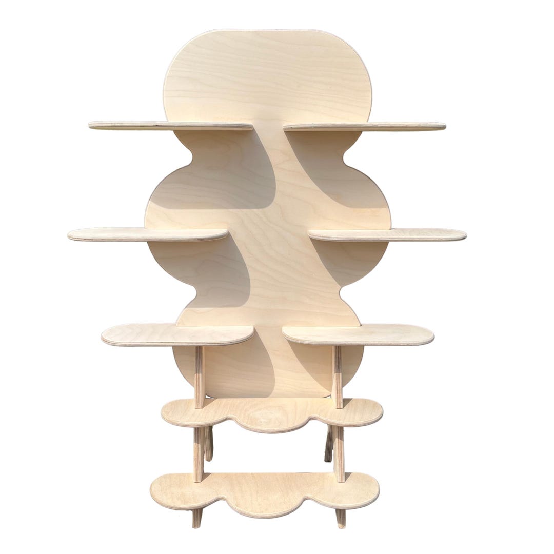 Wibbly Collapsible Stand, Portable Wooden Display Shelf, Tiered Farmer ...