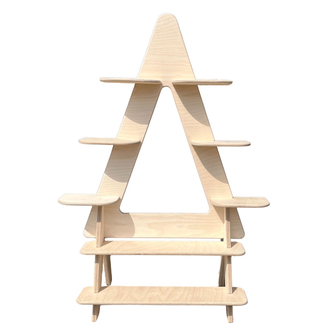 Roofle Collapsible Stand, Portable Wooden Shelf for Craft Shows ...
