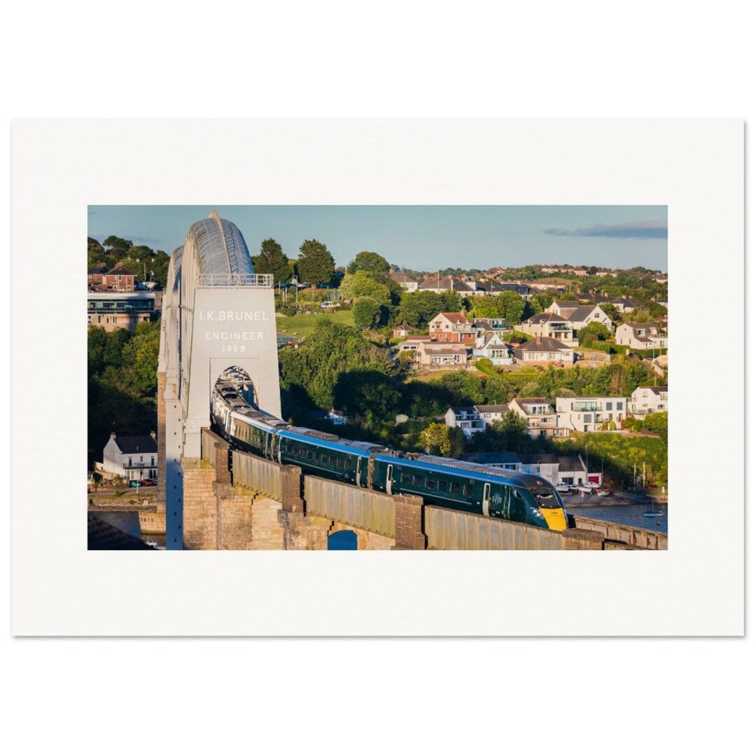 GWR Train Over the Royal Albert Bridge in Saltash Home Decor Devon and ...