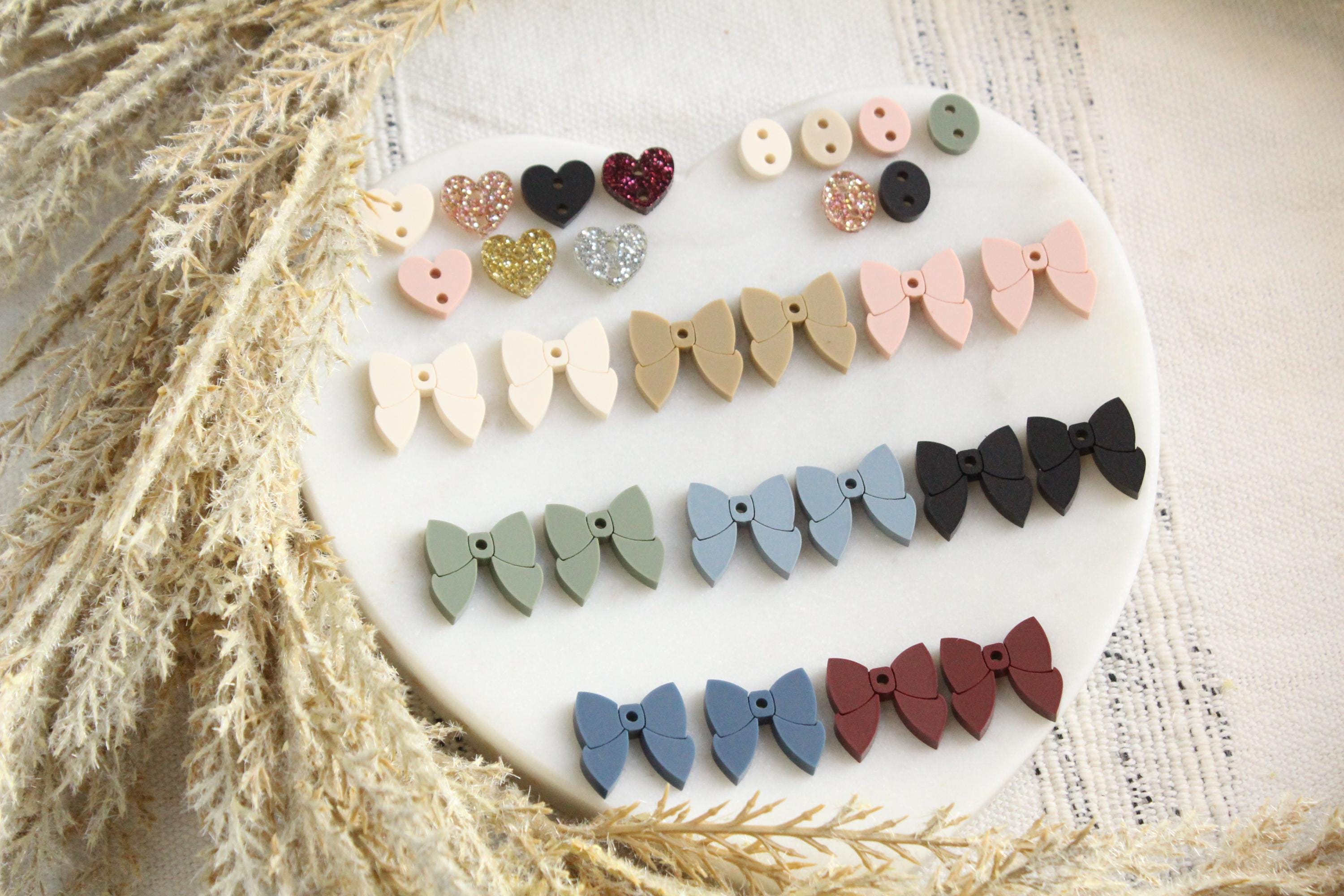 Mini Cute Coquette Bow Earrings Spring and Summer Fun Earth Tones Bow ...