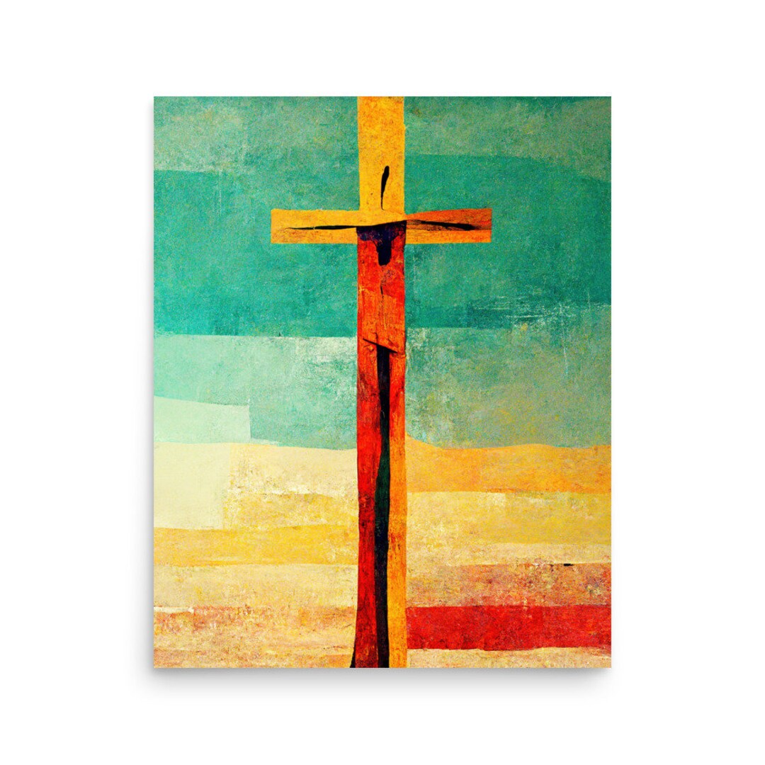 The Cross of Christ - Christian Catholic Boho Minimalism Wall Art ...