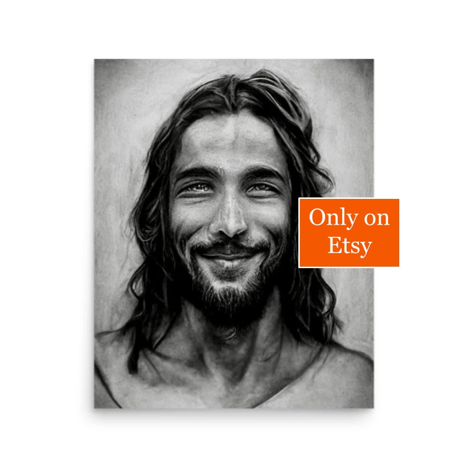 Jesus Hyperrealistic Illustration Bible Sketch Digital - Etsy