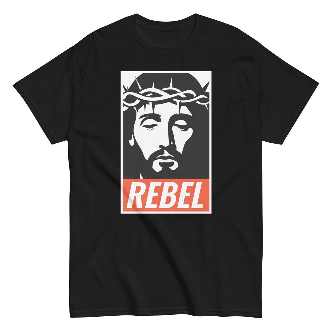 Rebel Jesus Christ Crown of Thorns T-shirt - Etsy