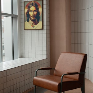 Jesus Christ - Retro - Mid Century Modern Christian Catholic Wall Art ...