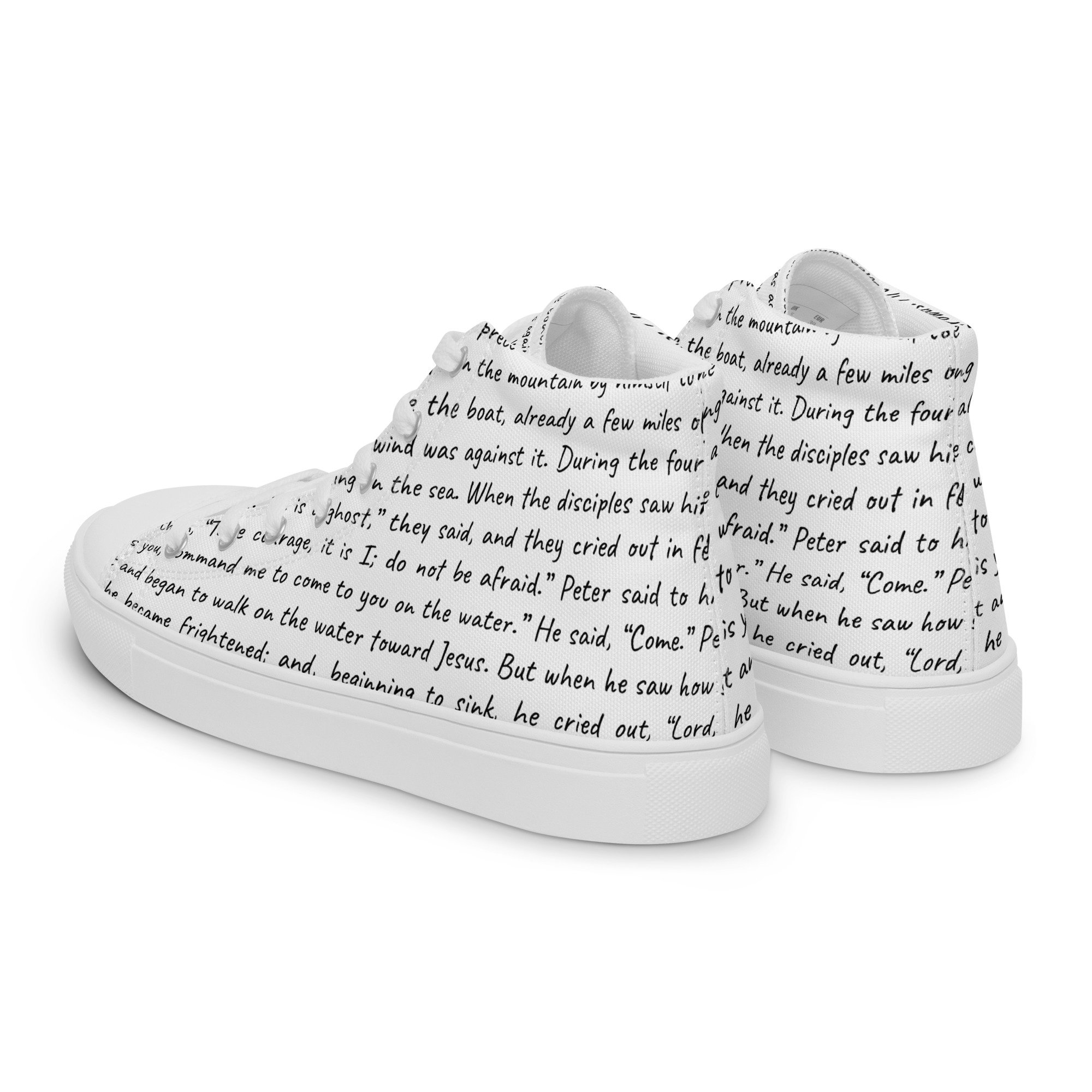 Jesus Walks on Water Scripture Shoes - Women’s Christian Catholic Bible ...