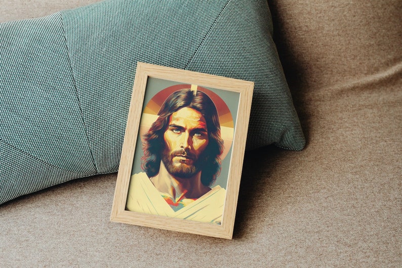 Jesus Christ - Retro - Mid Century Modern Christian Catholic Wall Art ...