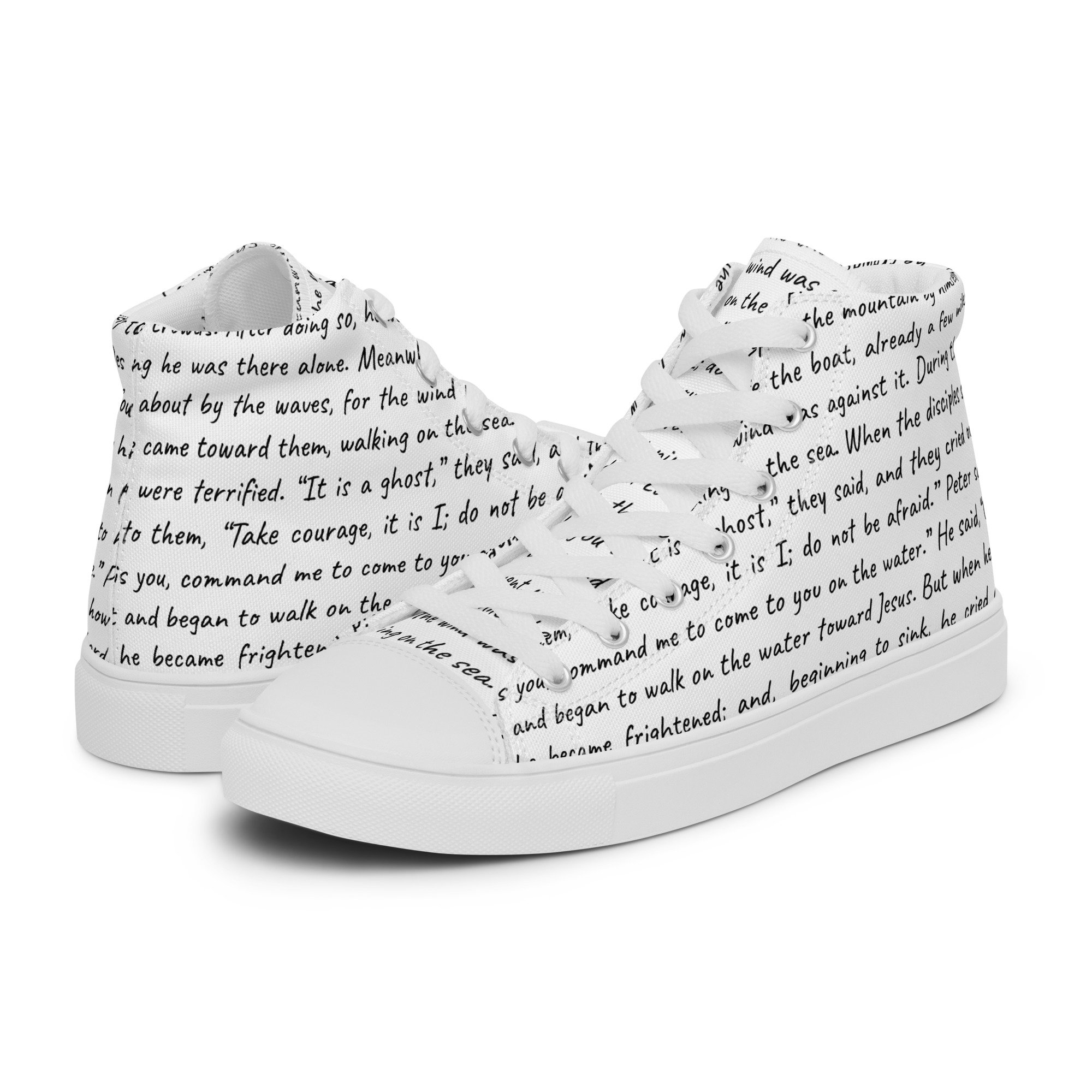 Jesus Walks on Water Scripture Shoes - Women’s Christian Catholic Bible ...
