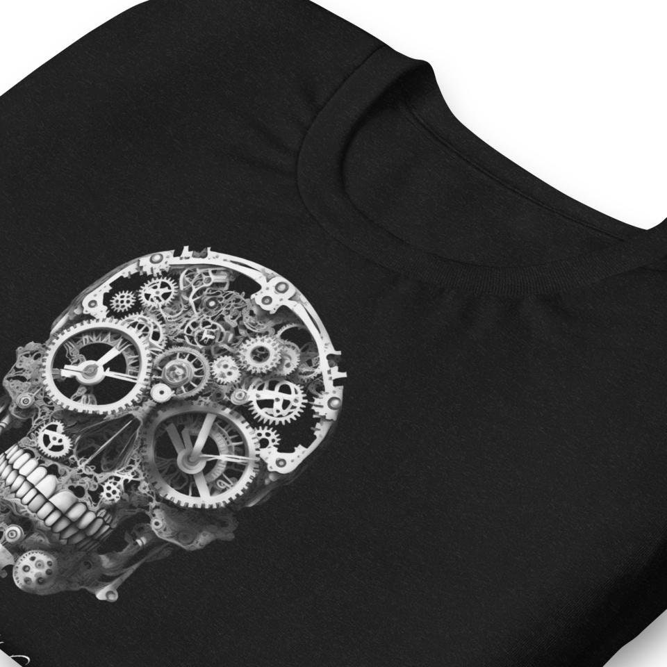 Memento Mori Clock Skull T-shirt - Etsy