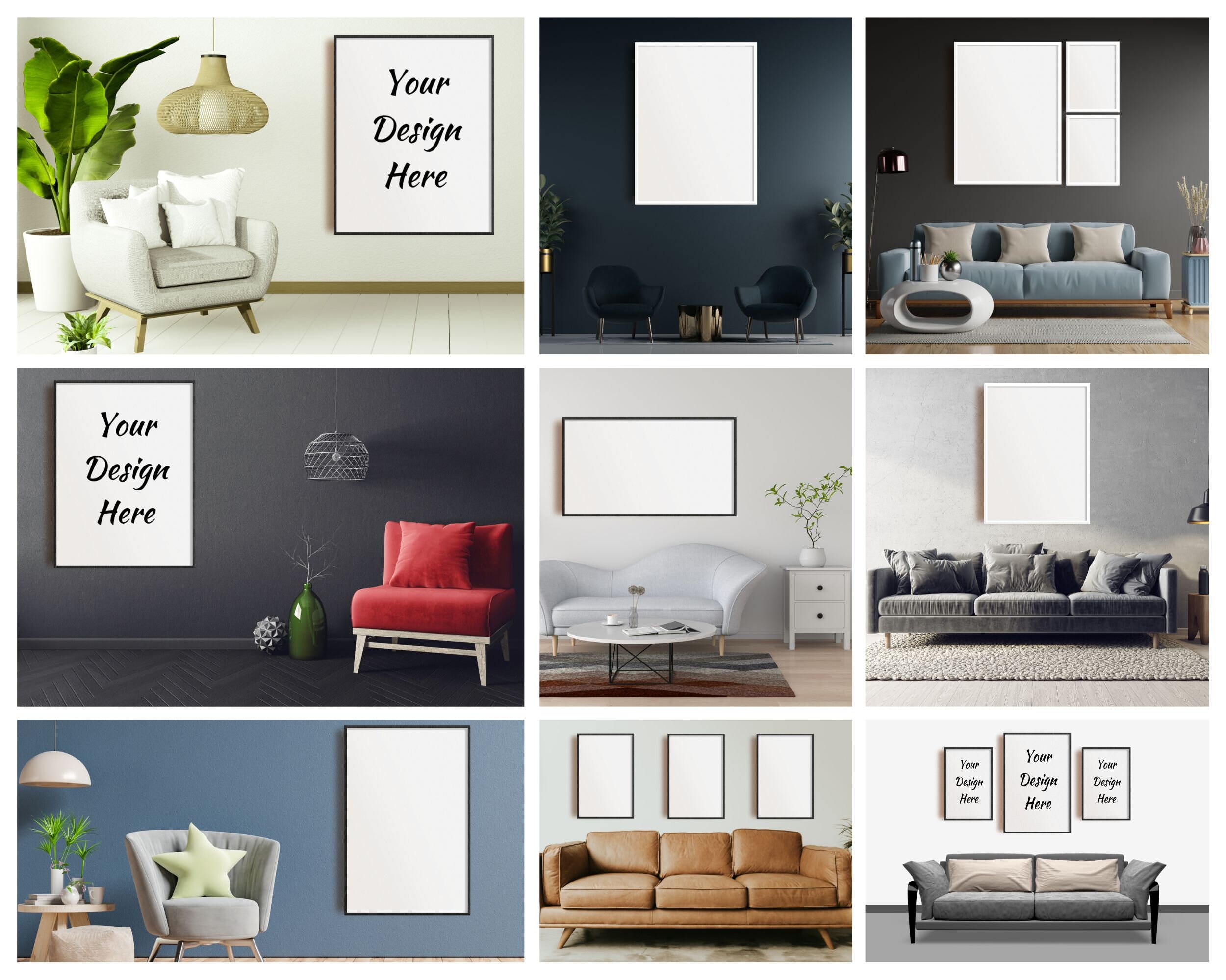 40 Mockup Bundle Movable Frames Mockup Interior Mockups - Etsy Australia