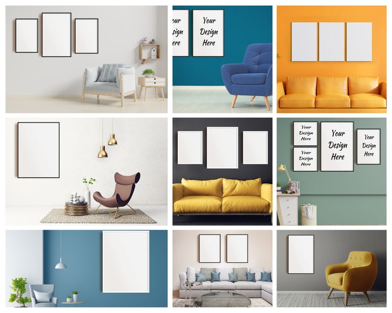 40 Mockup Bundle Movable Frames Mockup Interior Mockups - Etsy