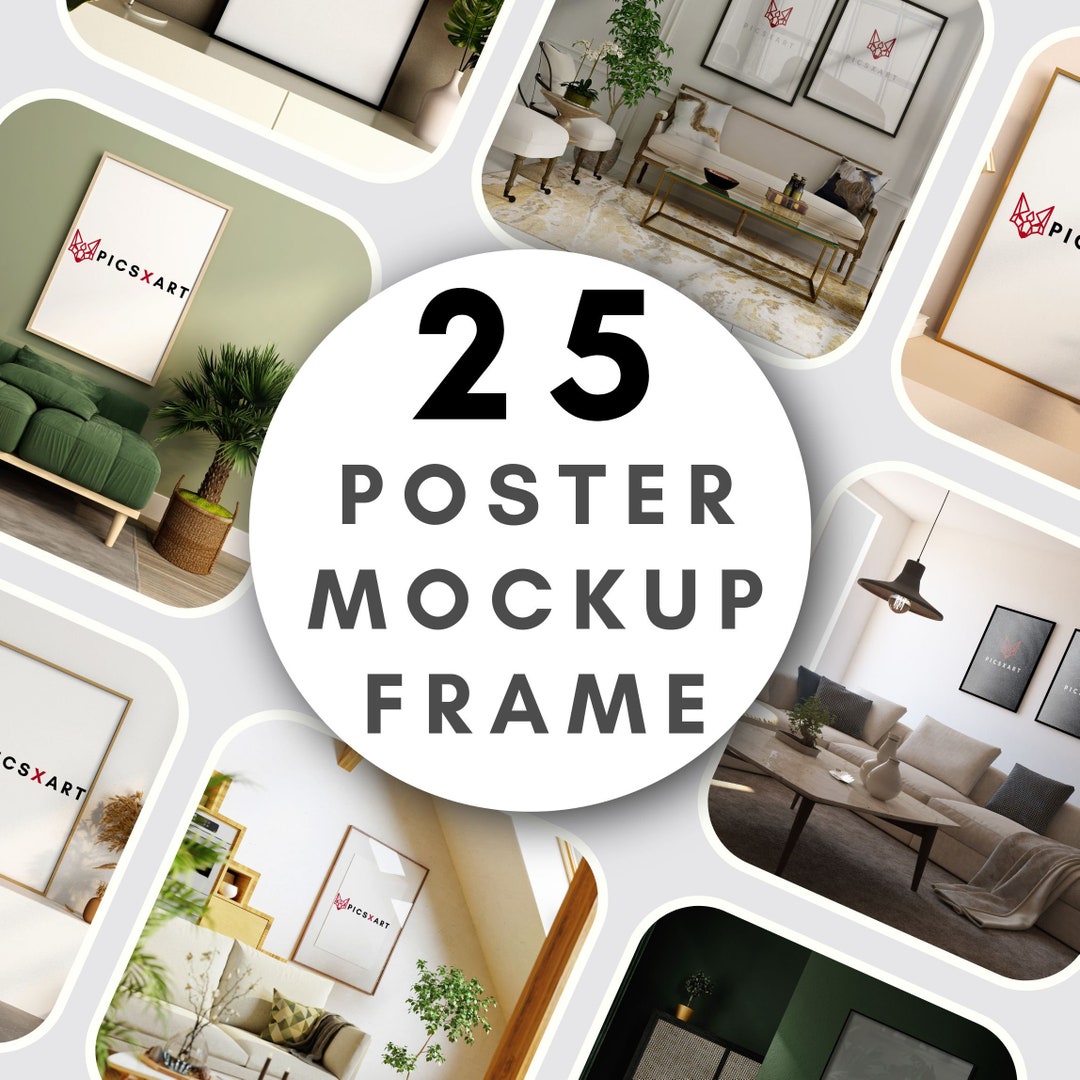 25 Mockup Bundle, Movable Frames Mockup, Interior Mockups, Frame Mockup ...