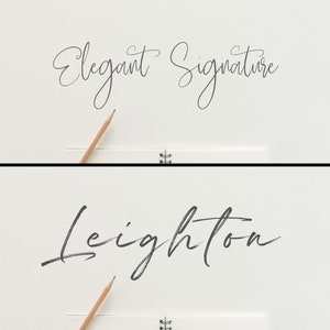 10 Signature Font Bundle, Wedding Typography, Modern Typeface, Display ...