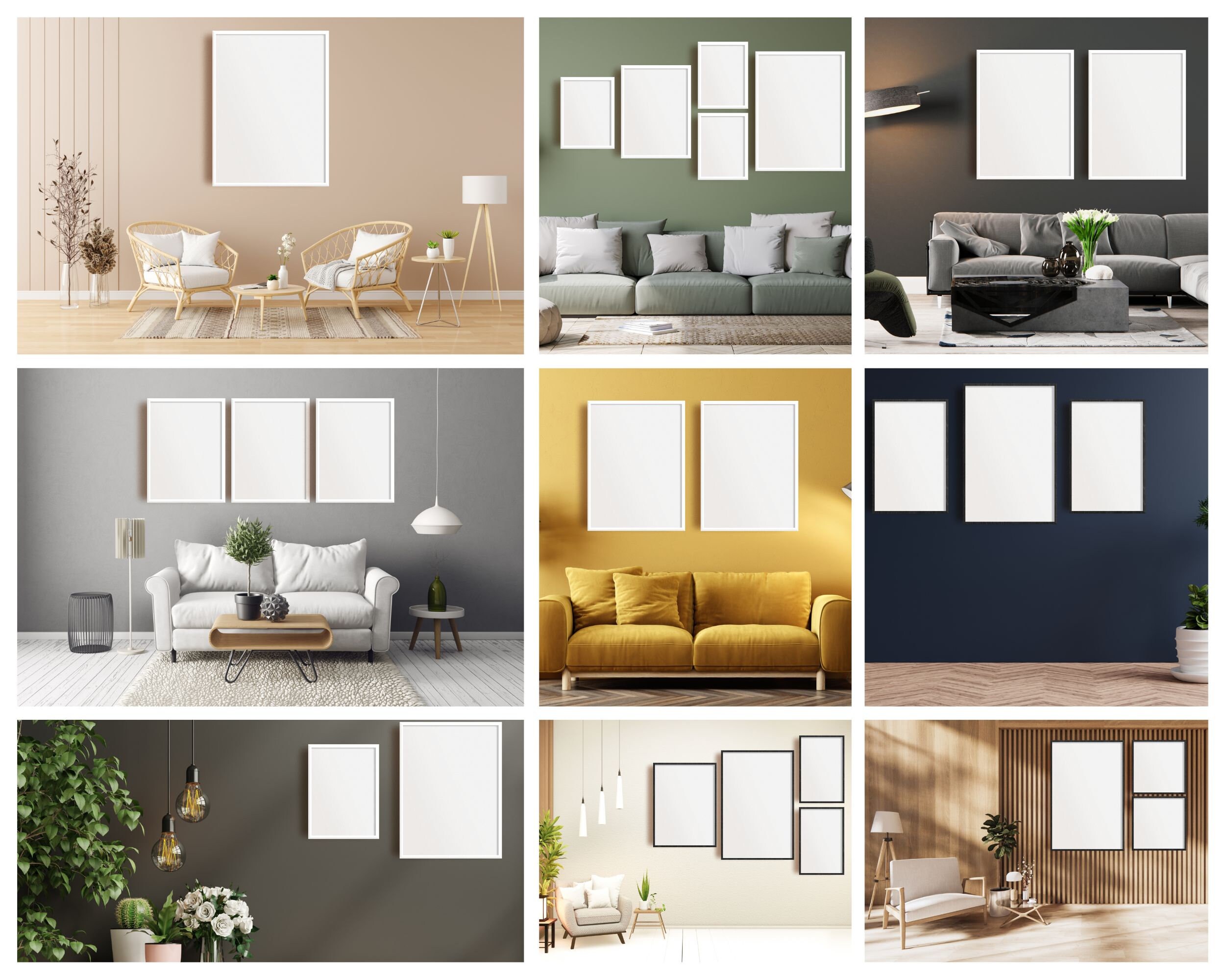 40 Mockup Bundle Movable Frames Mockup Interior Mockups - Etsy Australia