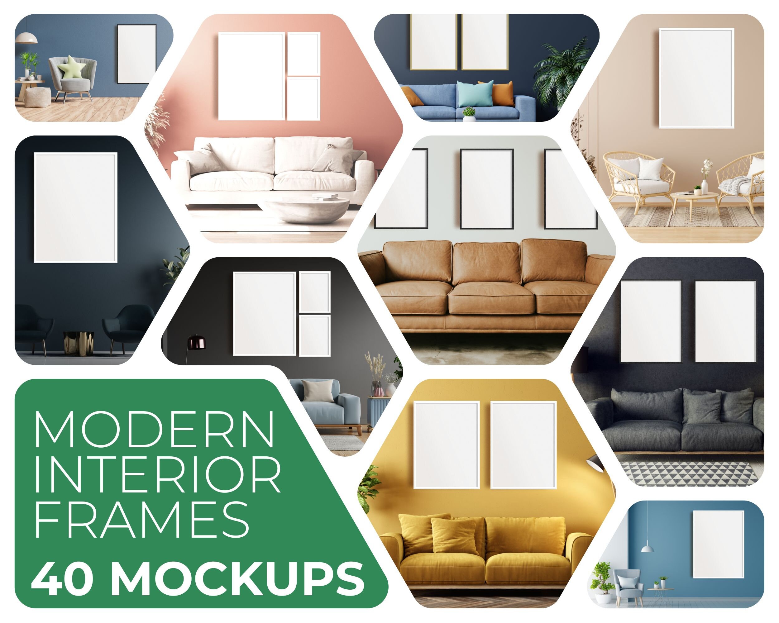 40 Mockup Bundle Movable Frames Mockup Interior Mockups - Etsy Australia