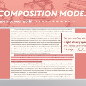 Velvet Cake Scrivener Theme for Windows (light Mode) | Soft Red Writing ...