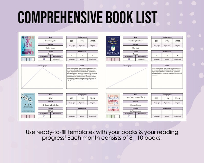 2026 Digital Book Journal: Interactive Google Sheets Template (100 ...