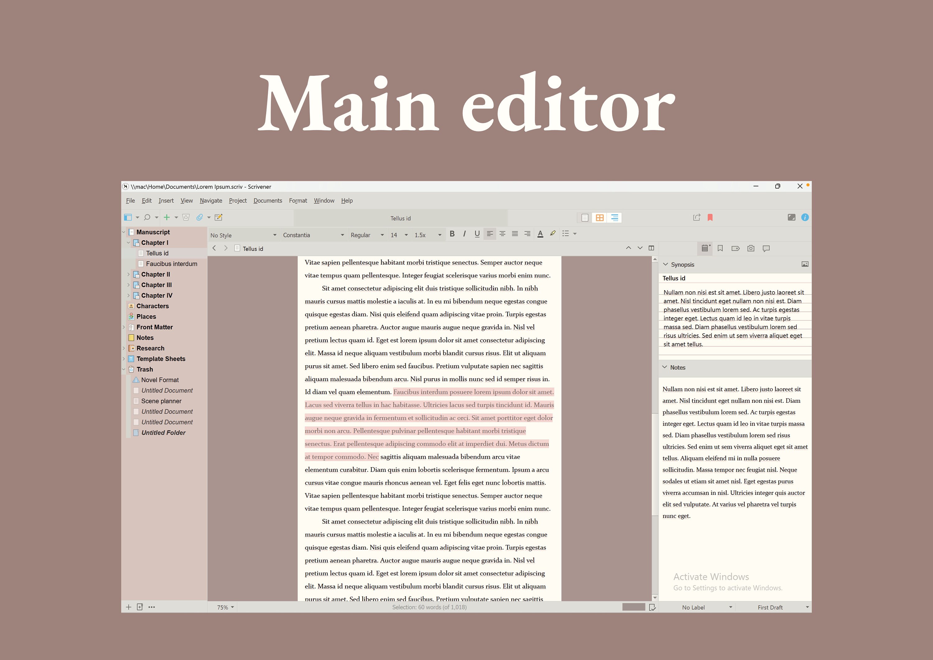 Almond Rose Scrivener Theme for Windows light Mode - Etsy Australia