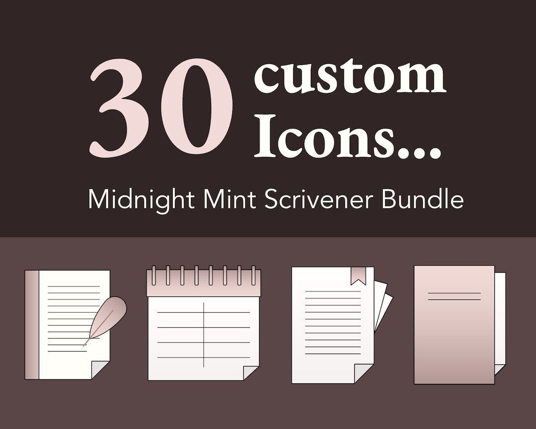 Marooned Rose Scrivener Icon Bundle - Etsy