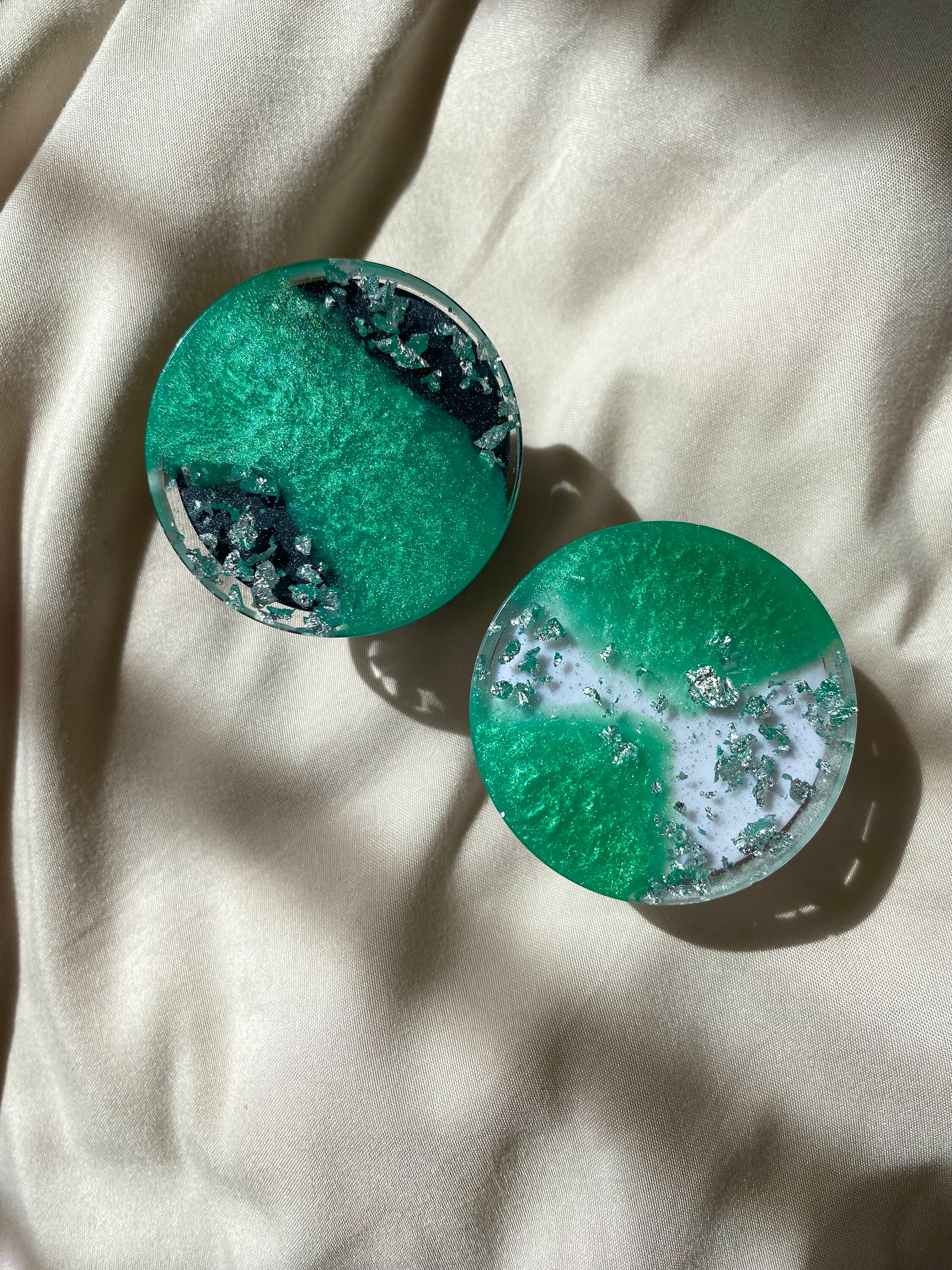 Green and Silver Flake Phone Grip - Etsy