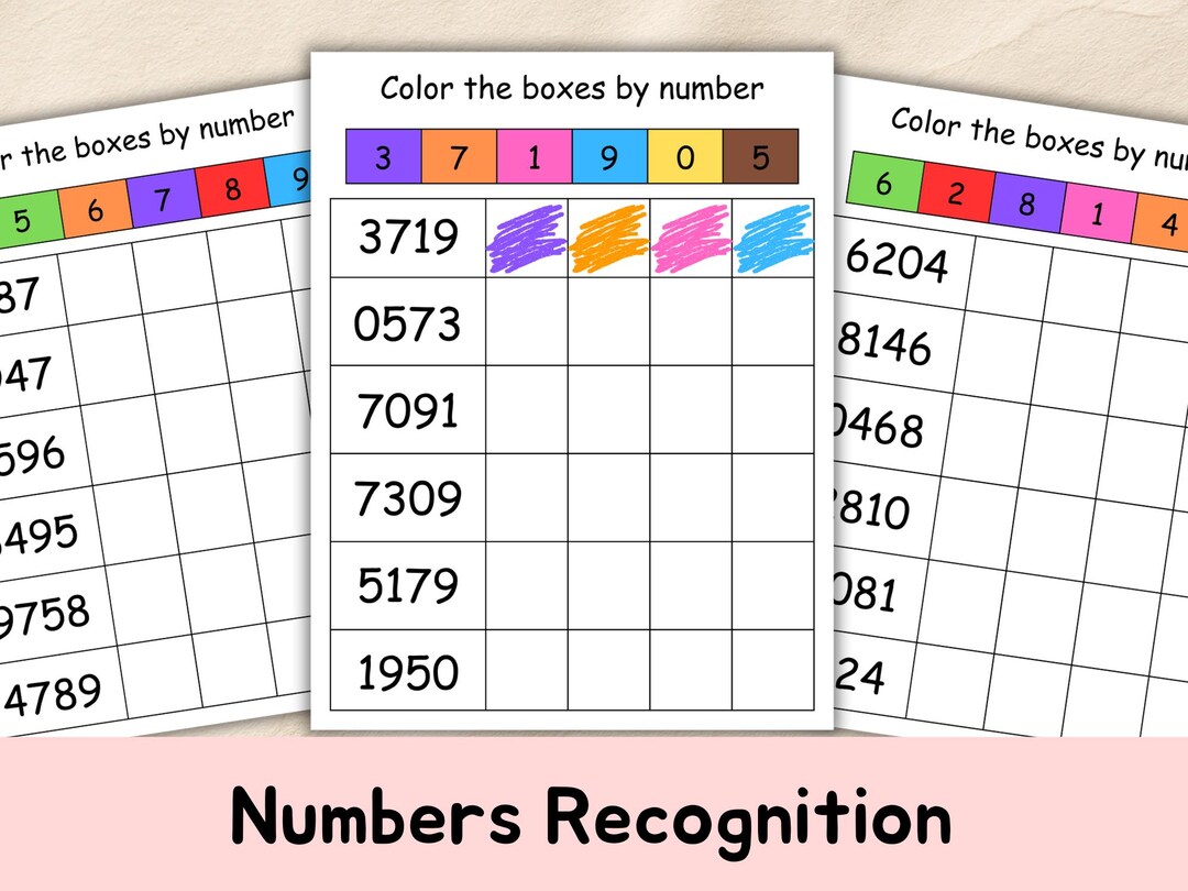 10 Numbers Recognition Game for Kids, Preschool Numbers Coloring ...