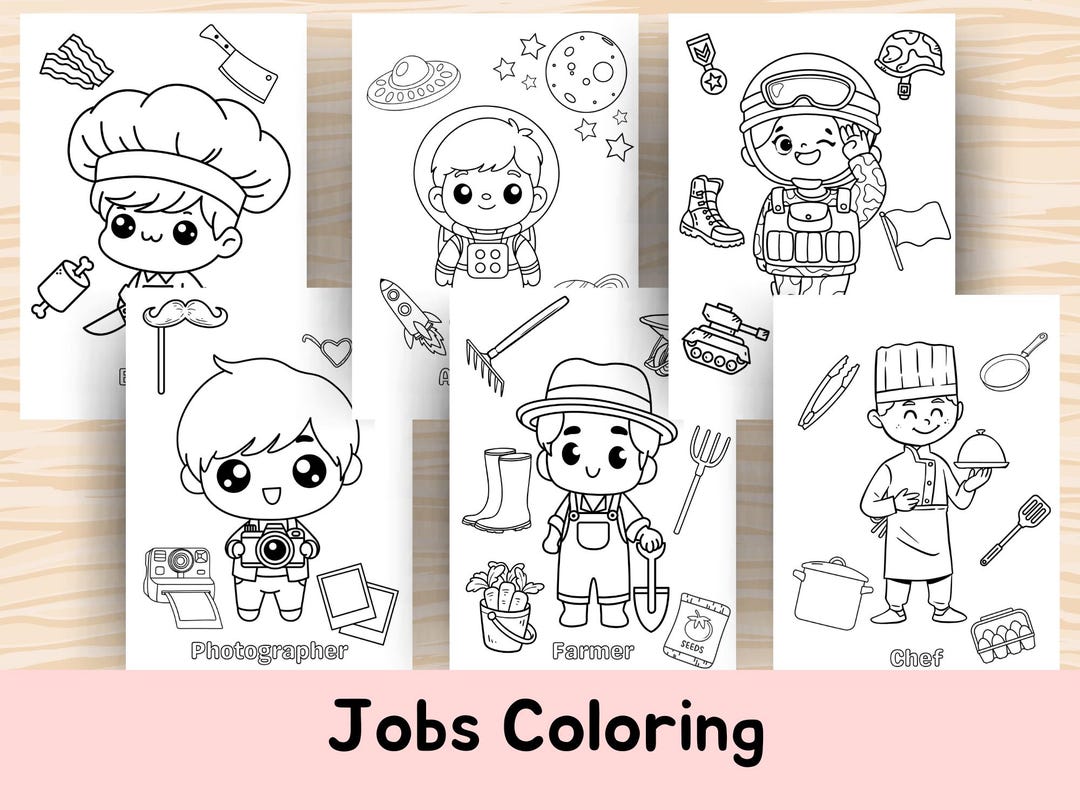 30 Jobs Coloring Pages | Kids Activity | Toddler Fun Printables ...