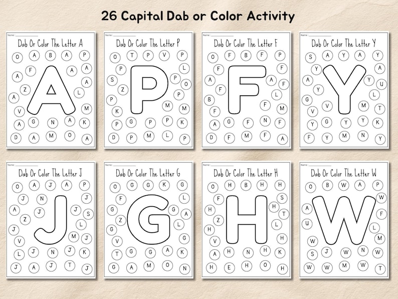 117 Uppercase Lowercase Alphabet Tracing Worksheets,letters Matching ...