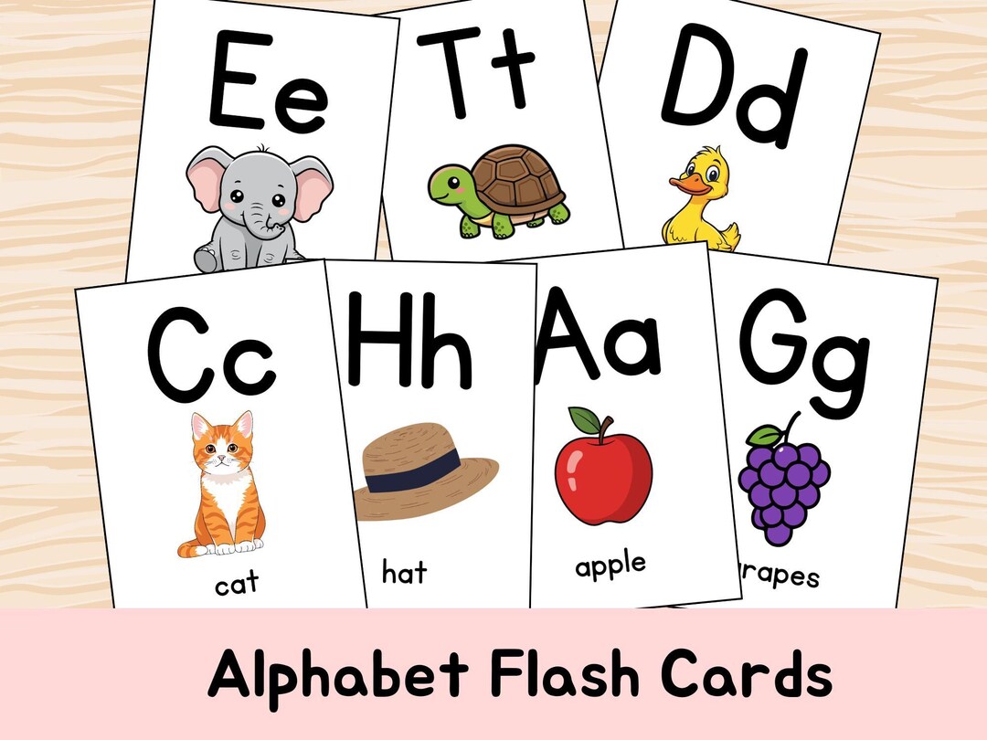 Alphabet Flashcards, Educational Activity, ABC Cards, Learn Abcs, Kids ...