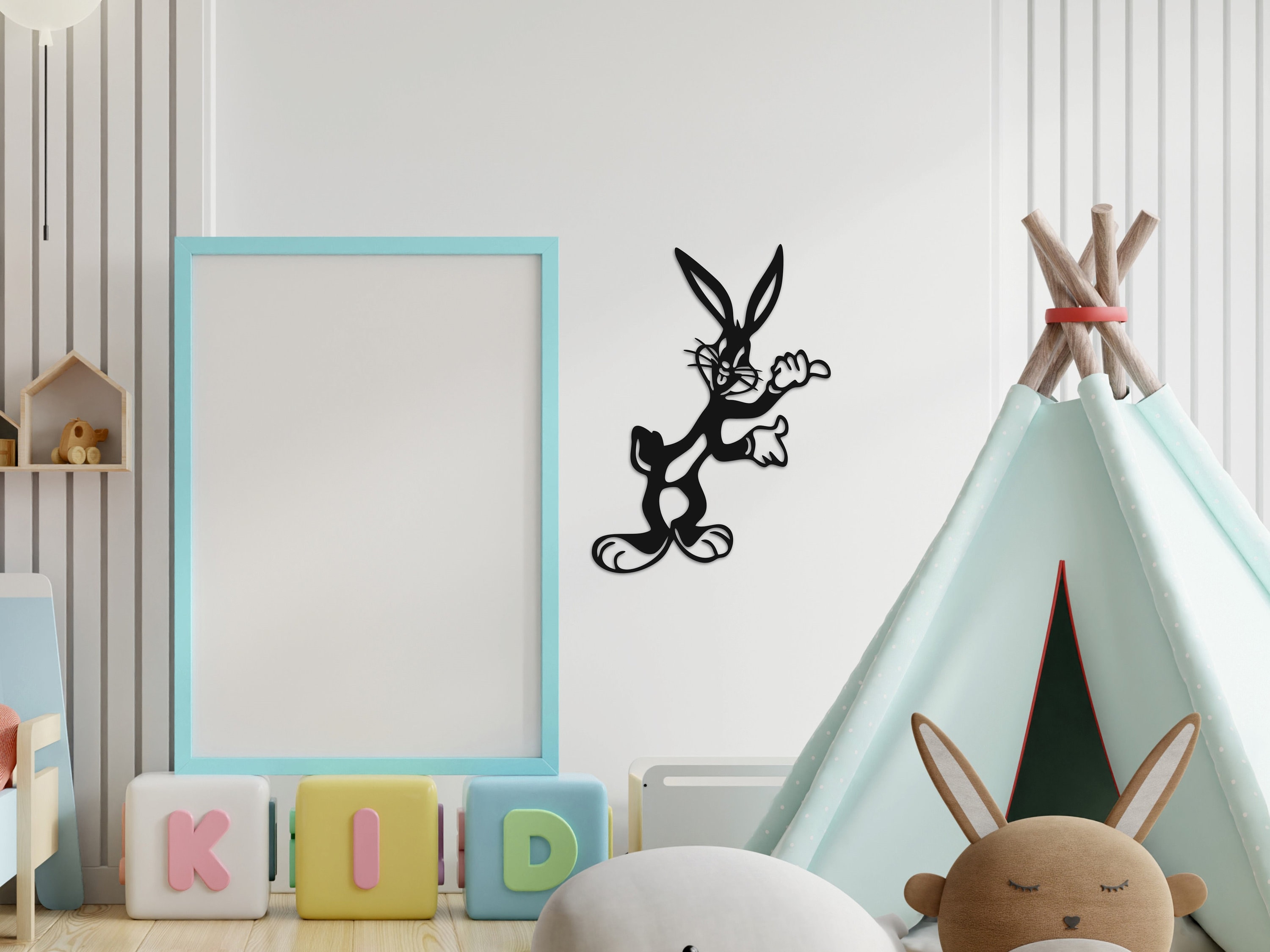 Looney Tunes Bugs Bunny Banksy Wall Art Wooden Comic Rabbit - Etsy