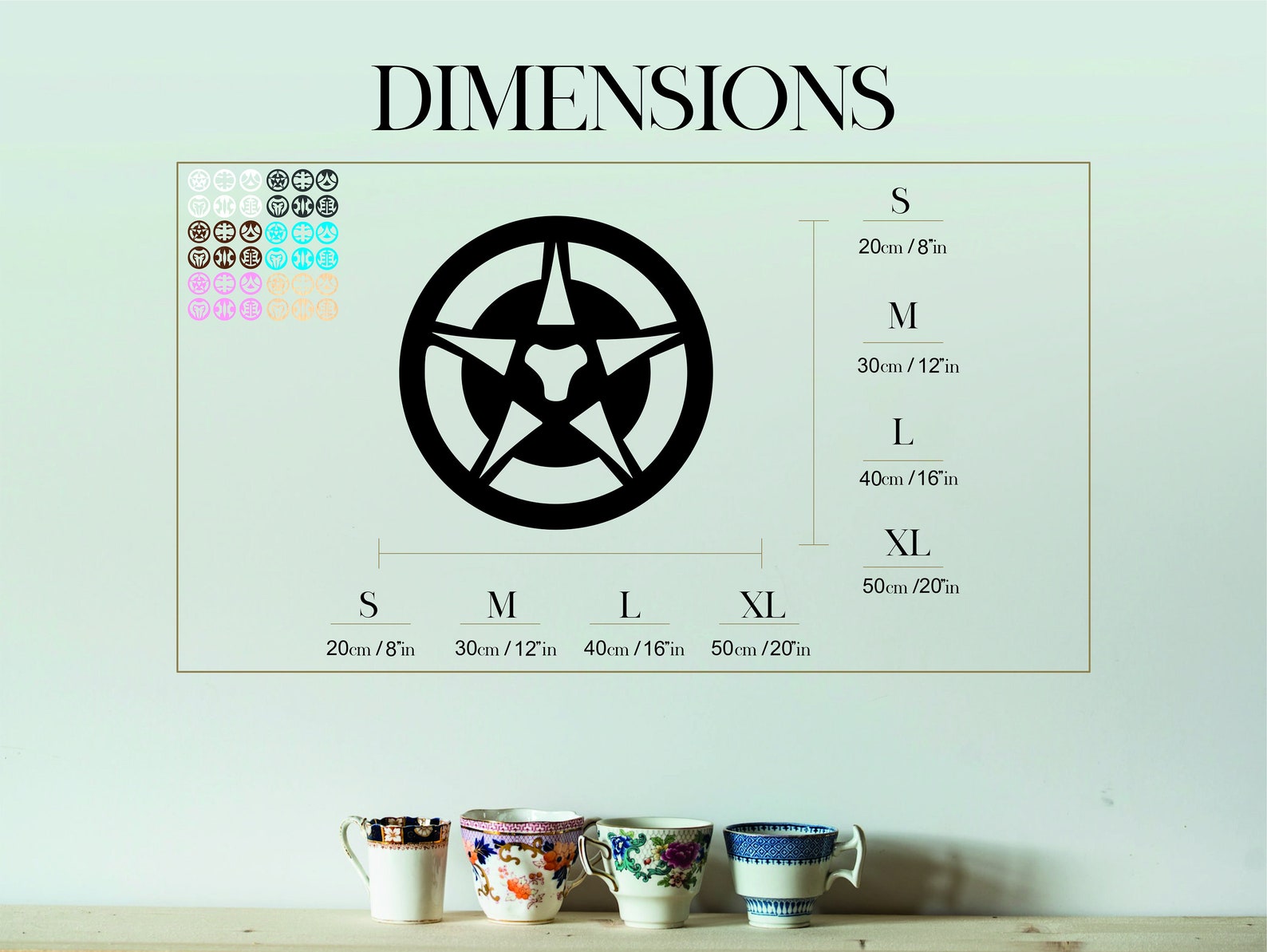 Bakugan 6 Welten Symbole New Vestroia 6 PCS Set Holzwand-Dekor | Pyrus ...