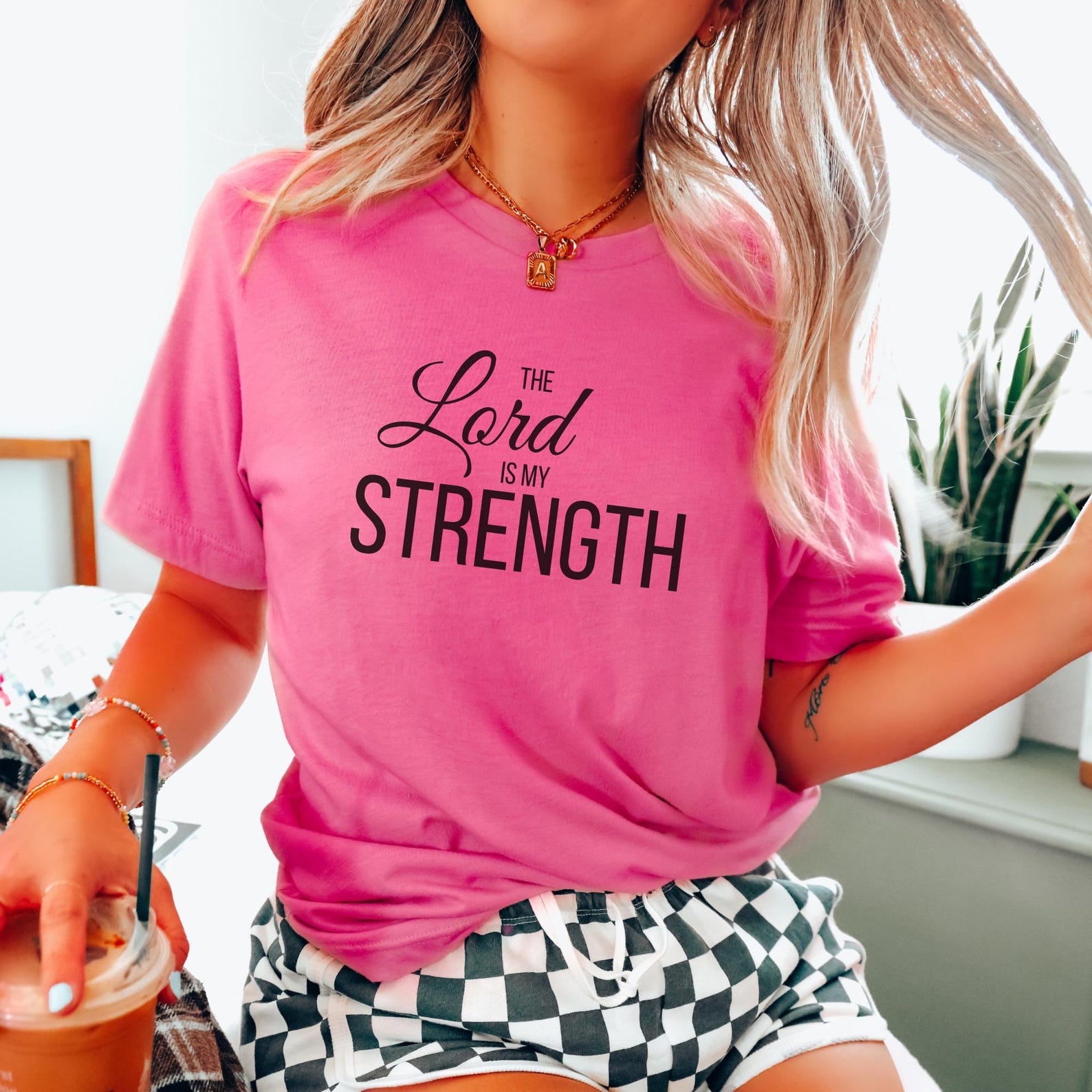 The Lord is My Strength Christian T-shirt, Inspirational Faith-based ...