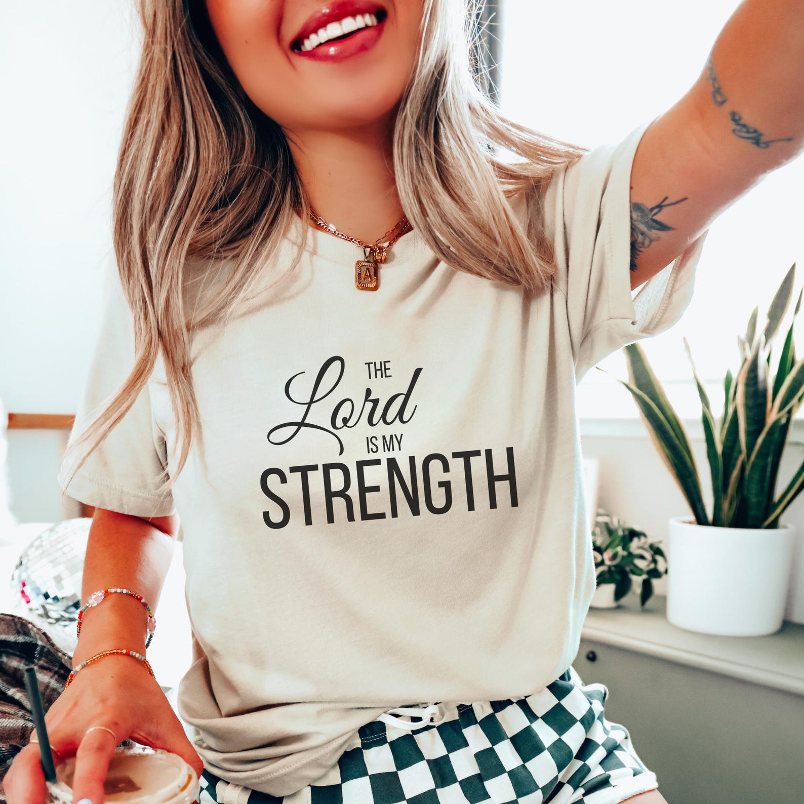 The Lord is My Strength Christian T-shirt, Inspirational Faith-based ...