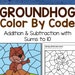 Groundhog Day Color by Code Addition and Subtraction Worksheets - Etsy