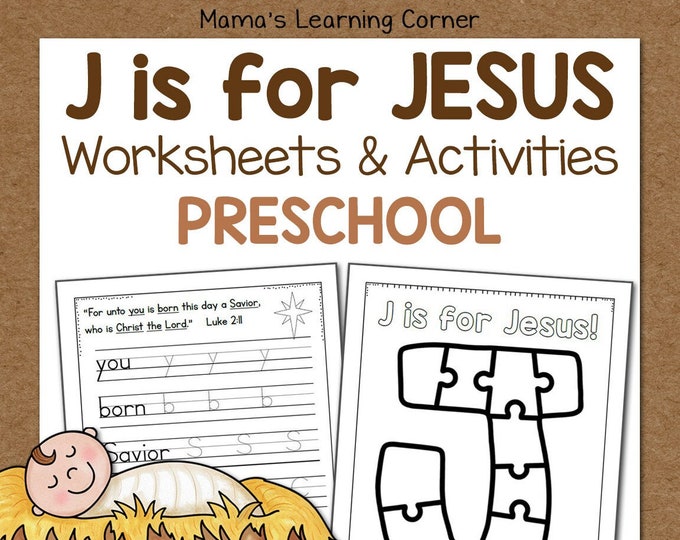 J is for Jesus Bag Topper Digital Printable Immediate Download - Etsy