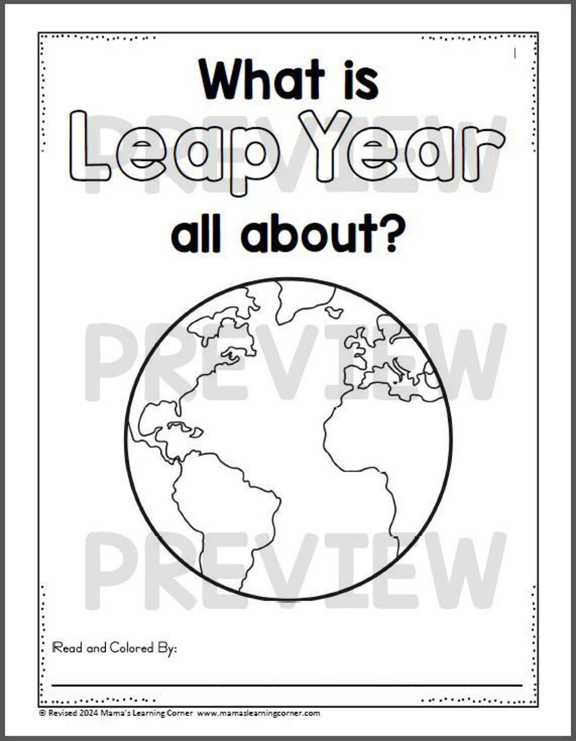Leap Year 2024 Coloring Pages - Etsy
