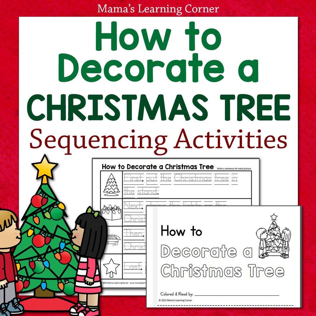 How to Decorate a Christmas Tree Sequencing Activities - Etsy
