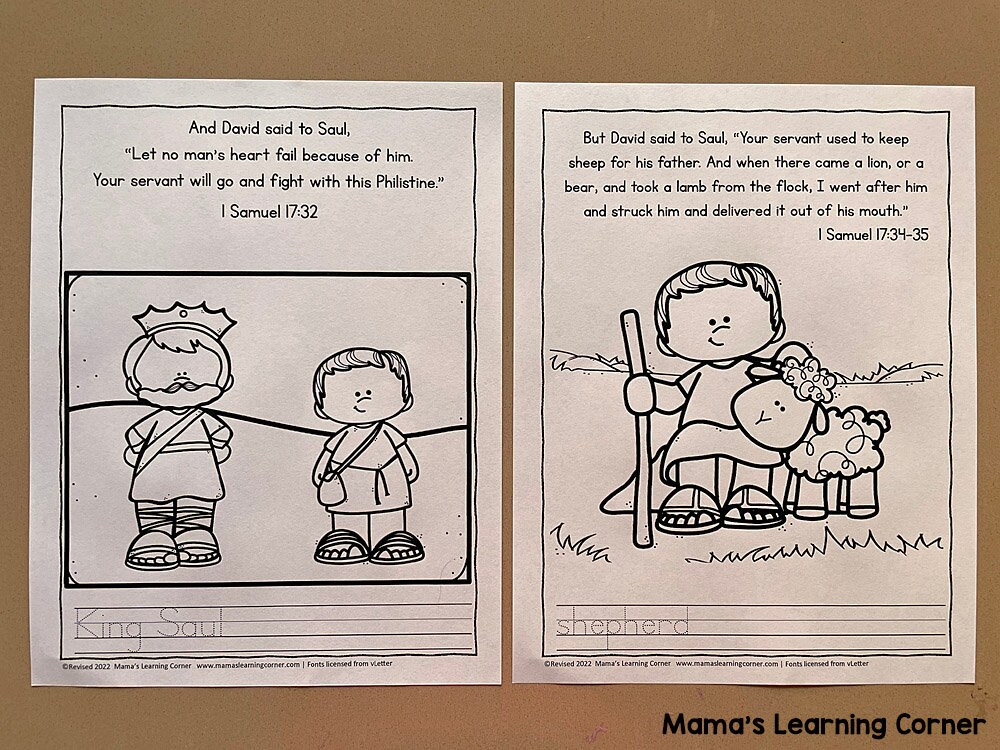 David And Saul Bible Coloring Pages