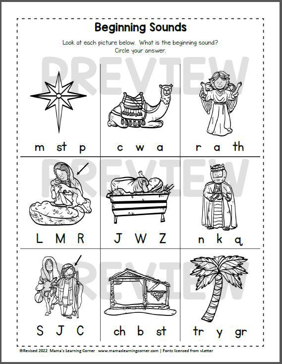 Nativity Birth of Jesus Worksheets for Kindergarten and 1st Grade - Etsy