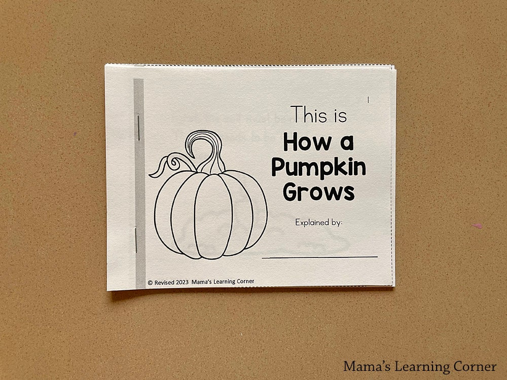 Pumpkin Life Cycle Booklet and Worksheets - Etsy