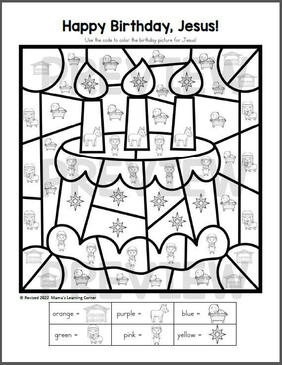 Nativity Birth of Jesus Worksheets for Kindergarten and 1st Grade - Etsy