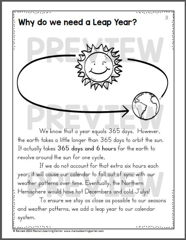 Leap Year 2024 Coloring Pages - Etsy