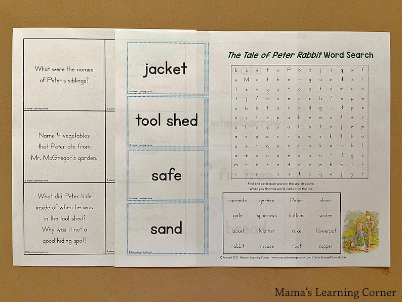 The Tale of Peter Rabbit Activities for Kindergarten and First Grade - Etsy