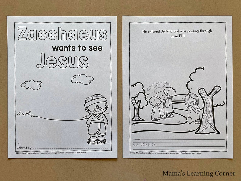 Zacchaeus Coloring Pages - Etsy