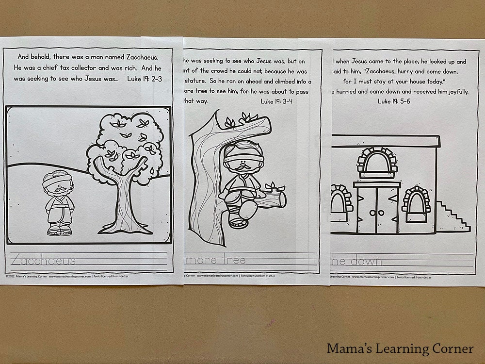 Zacchaeus Coloring Pages - Etsy